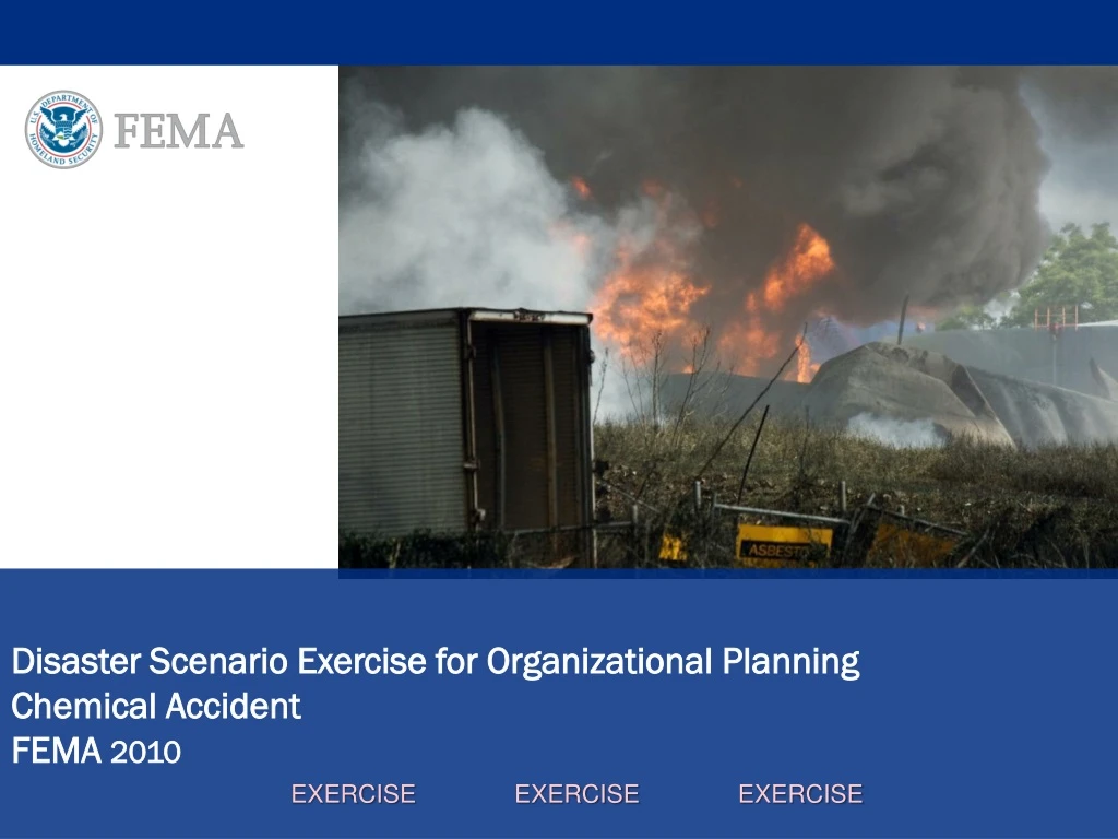 PPT - Disaster Scenario Exercise for Organizational Planning Chemical ...