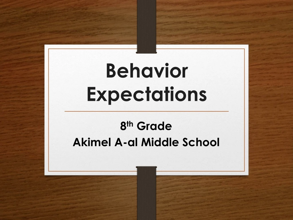 PPT - Behavior Expectations PowerPoint Presentation, free download - ID ...