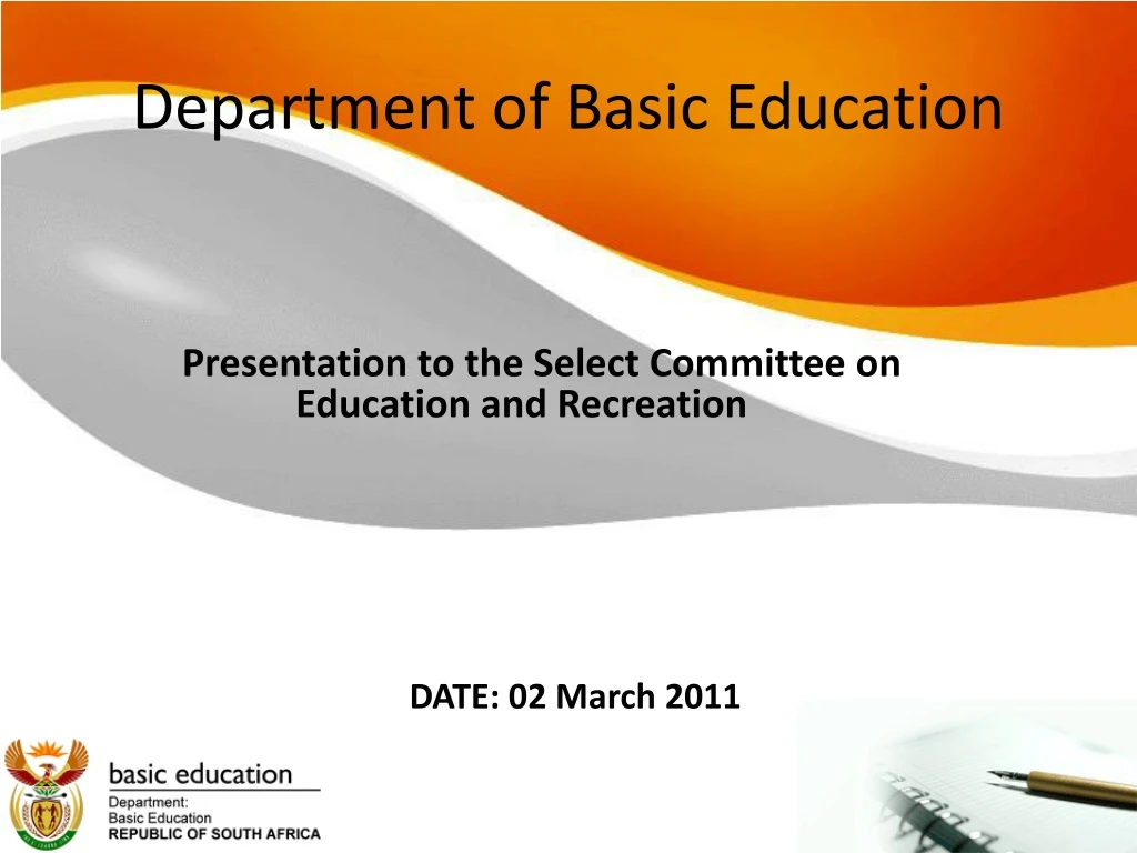 PPT - Department of Basic Education PowerPoint Presentation, free ...