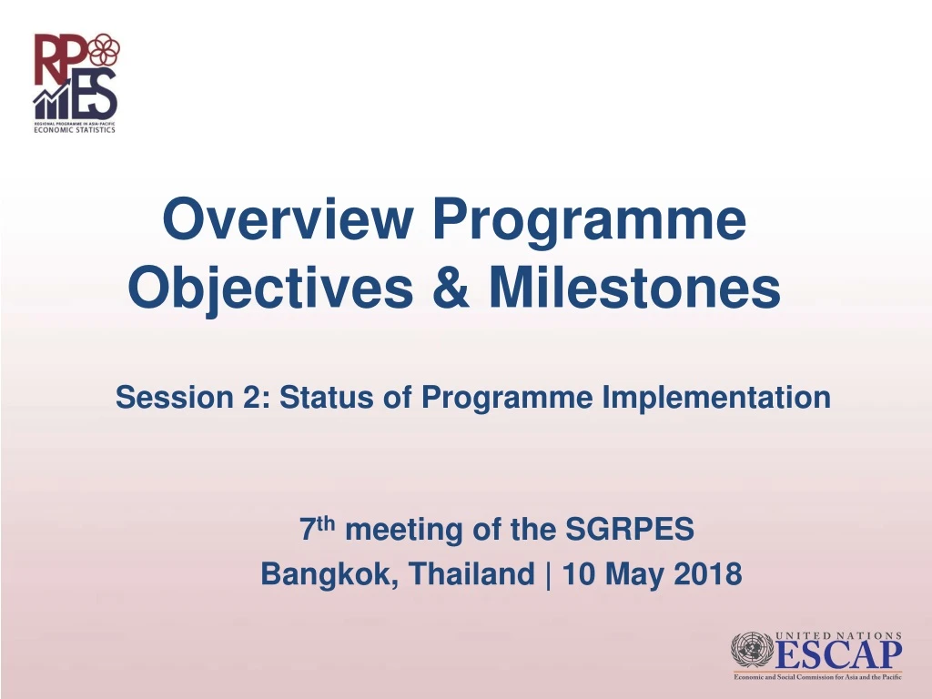 PPT - Overview Programme Objectives & Milestones PowerPoint ...
