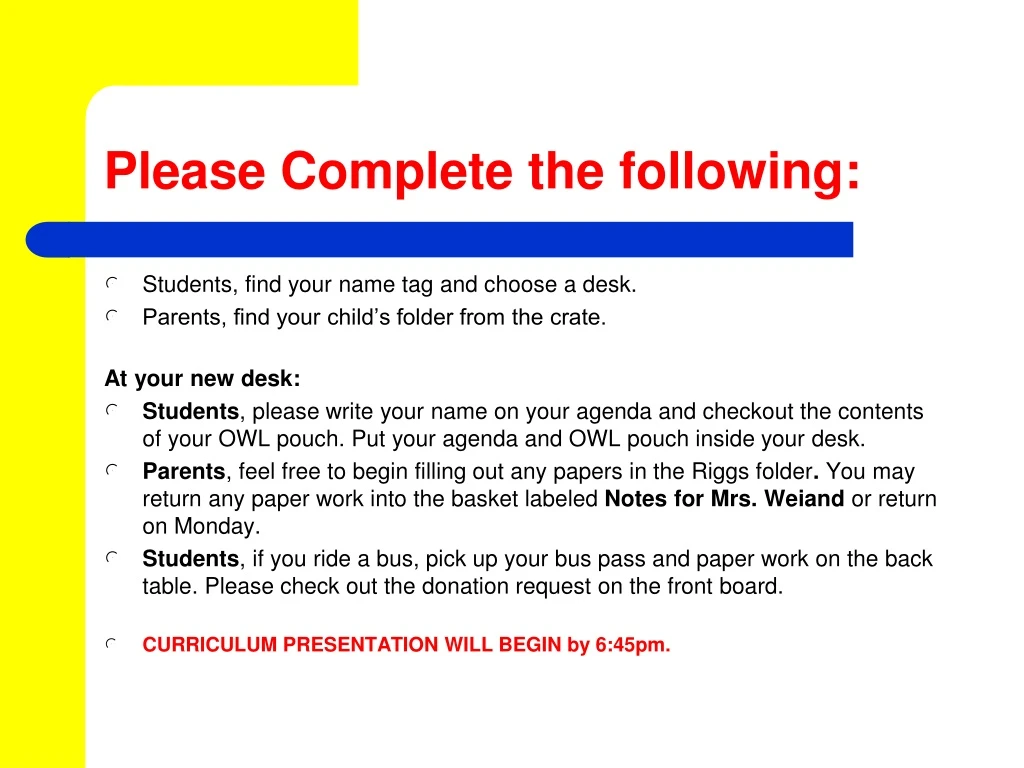 PPT - Please Complete the following: PowerPoint Presentation, free ...