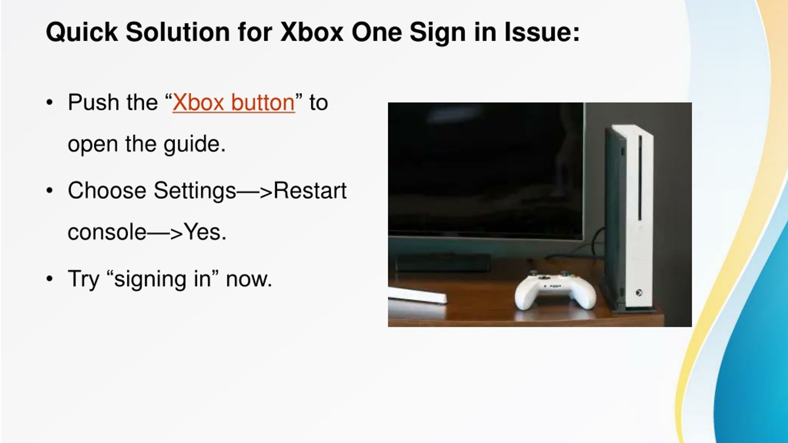 PPT - How to fix Xbox One won't Sign in Issue? - Installation Help ...