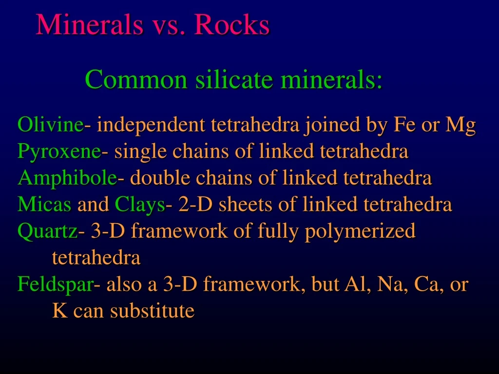 PPT - Minerals vs. Rocks PowerPoint Presentation, free download - ID ...