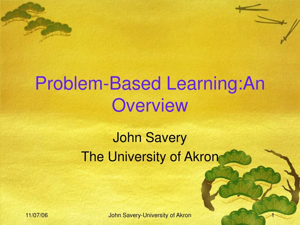 PPT - Problem-Based Learning:An Overview PowerPoint Presentation, free ...