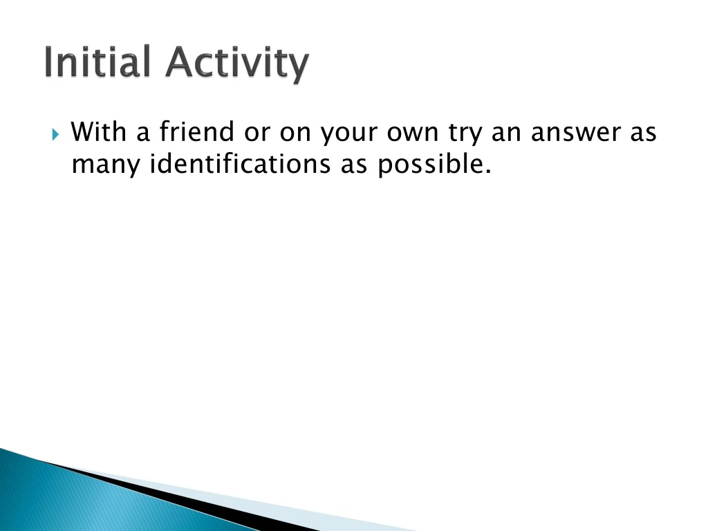 PPT - Initial Activity PowerPoint Presentation, free download - ID:8713095