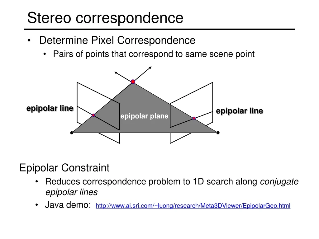 PPT - Stereo correspondence PowerPoint Presentation, free download - ID:8713105