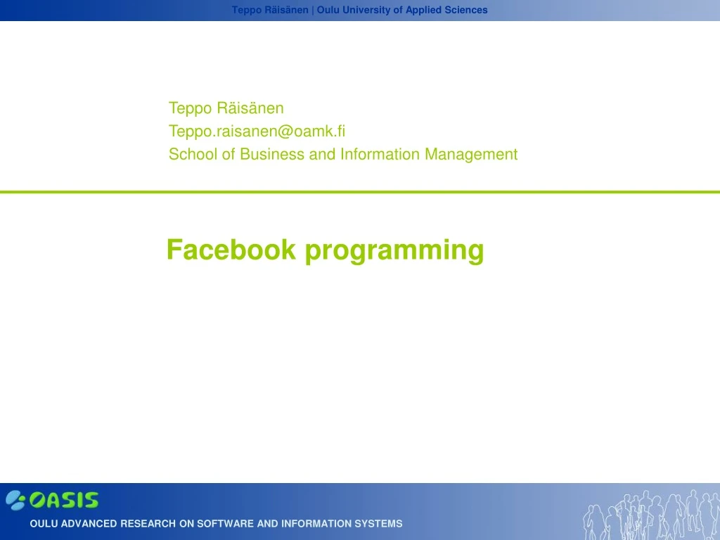 PPT - Facebook programming PowerPoint Presentation, free download - ID ...