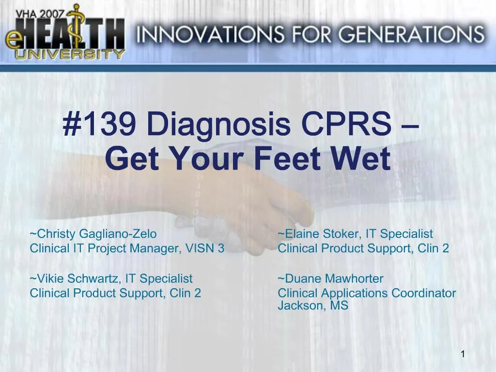 PPT - 139 Diagnosis CPRS Get Your Feet Wet PowerPoint Presentation ...