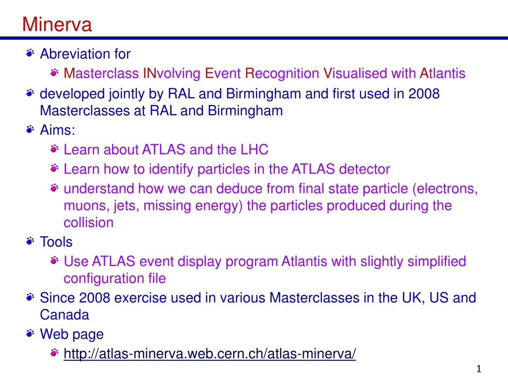 PPT - Minerva PowerPoint Presentation, free download - ID:8718804