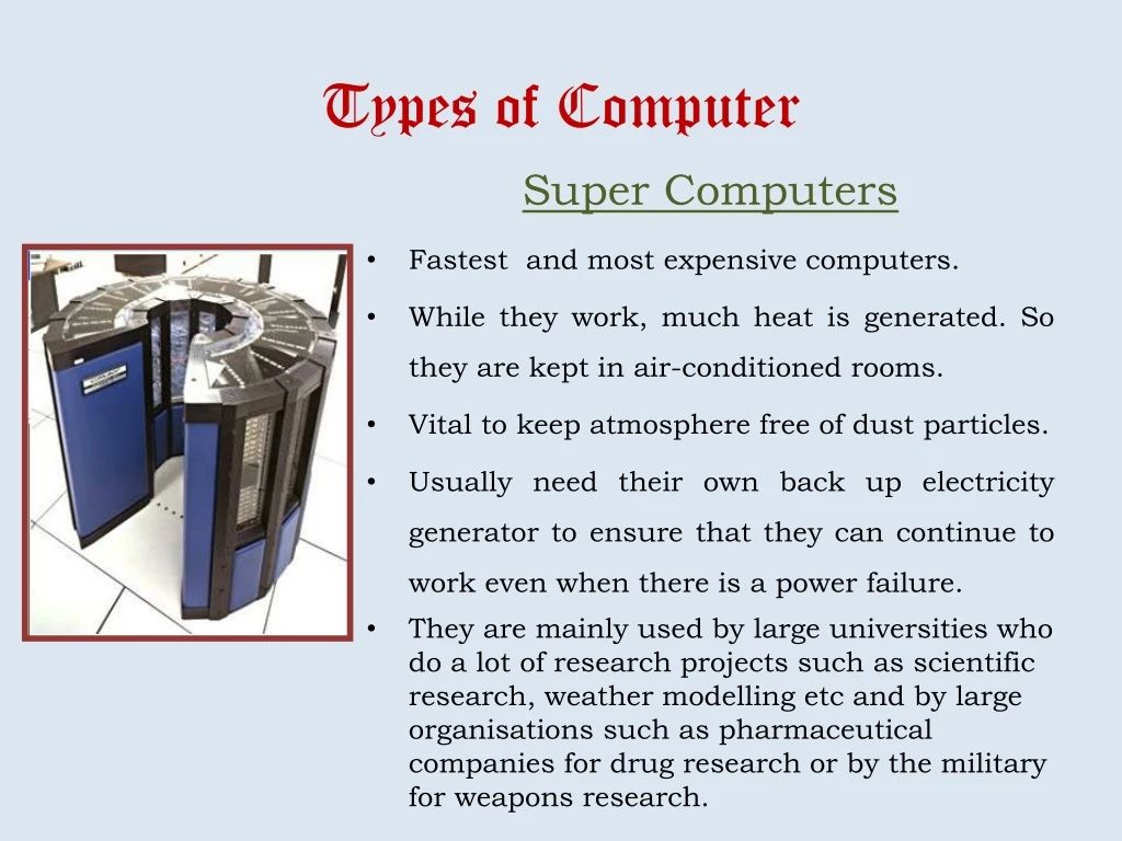 PPT - Types of Computer PowerPoint Presentation, free download - ID:8726987