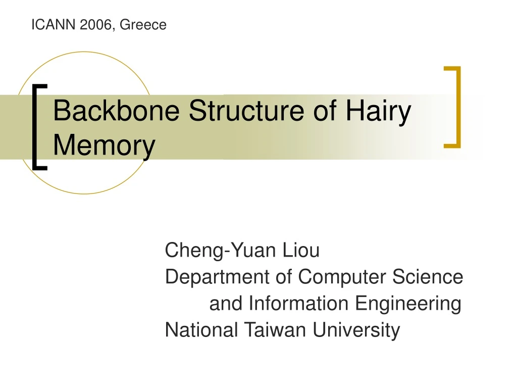 PPT - Backbone Structure of Hairy Memory PowerPoint Presentation, free ...