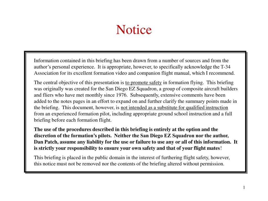 PPT - Notice PowerPoint Presentation, free download - ID:8730825