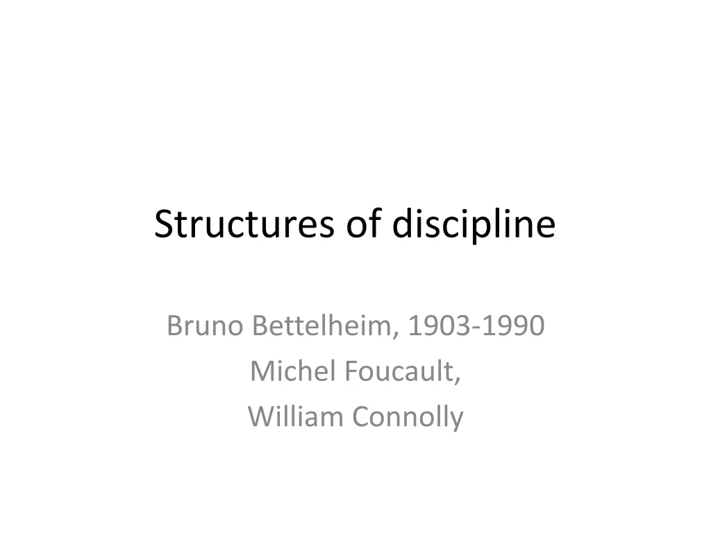 PPT - Structures of discipline PowerPoint Presentation, free download ...