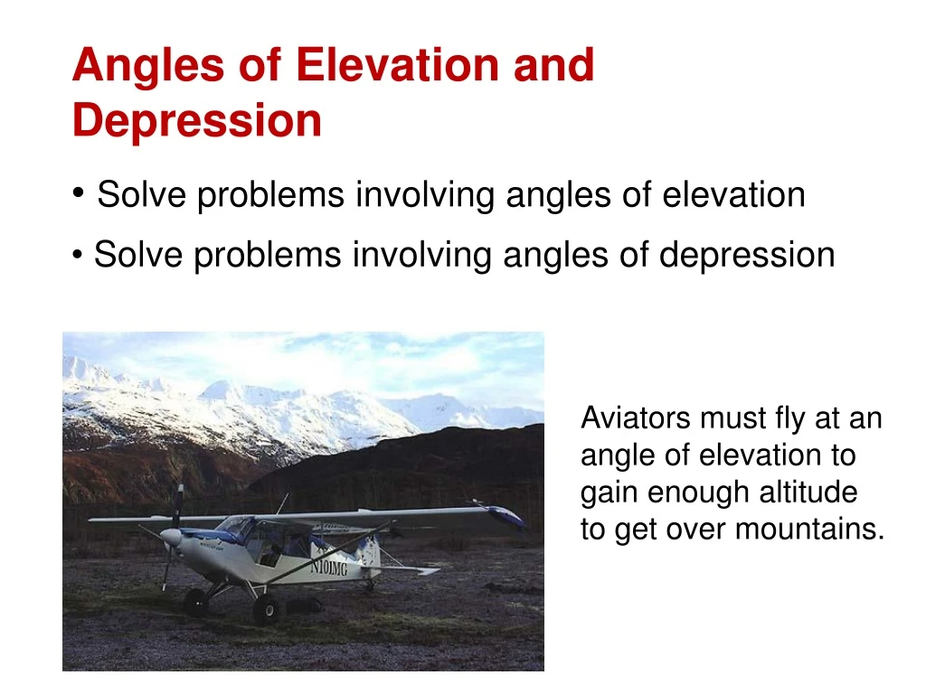 PPT - Angles of Elevation and Depression PowerPoint Presentation, free ...
