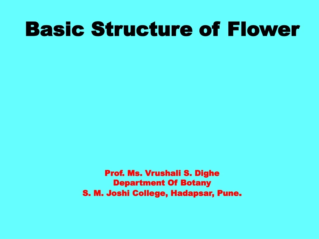 PPT - Basic Structure of Flower PowerPoint Presentation, free download ...