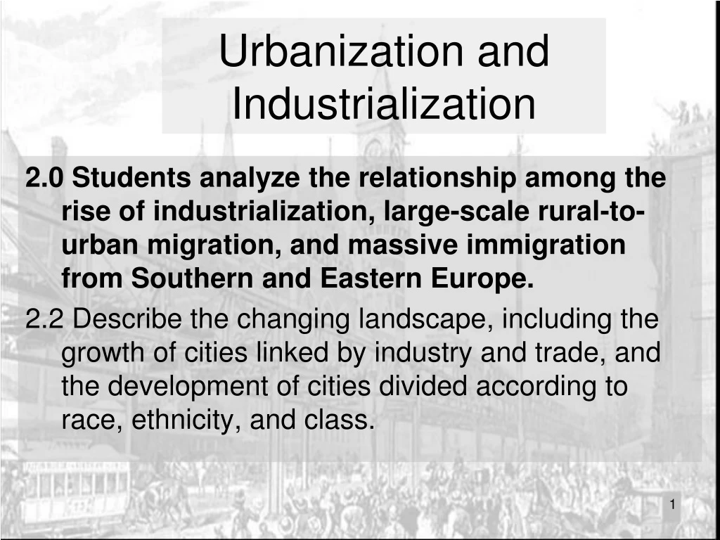 PPT - Urbanization and Industrialization PowerPoint Presentation, free ...