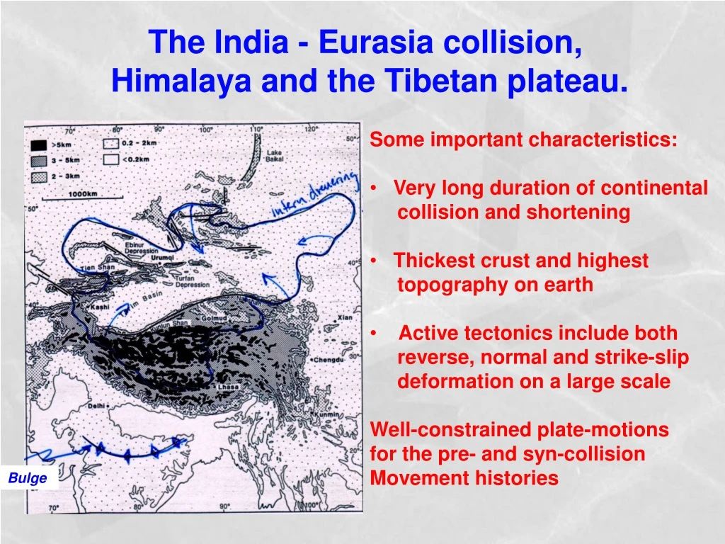 PPT - The India - Eurasia collision, Himalaya and the Tibetan plateau ...