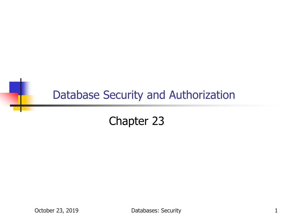 PPT - Database Security and Authorization PowerPoint Presentation, free ...
