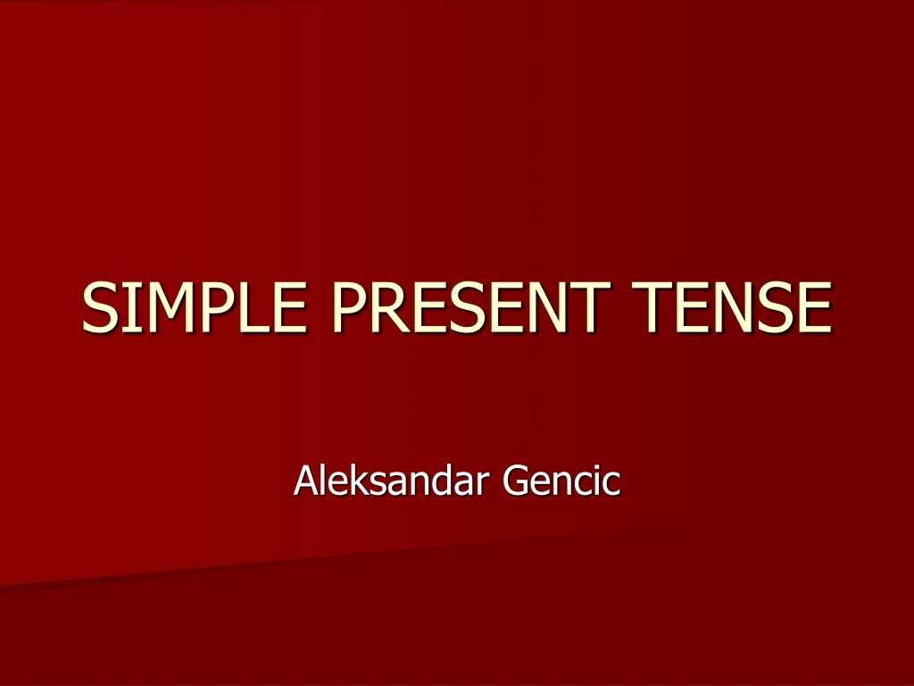 PPT - SIMPLE PRESENT TENSE PowerPoint Presentation, free download - ID ...
