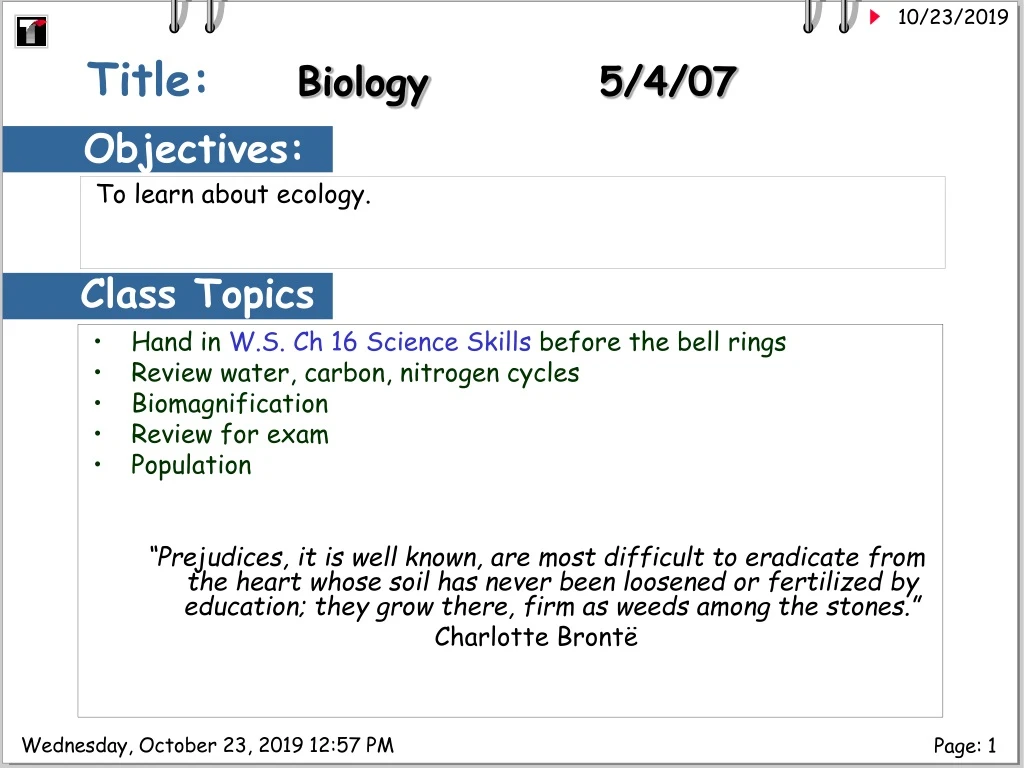 PPT - Class Topics PowerPoint Presentation, free download - ID:8739158