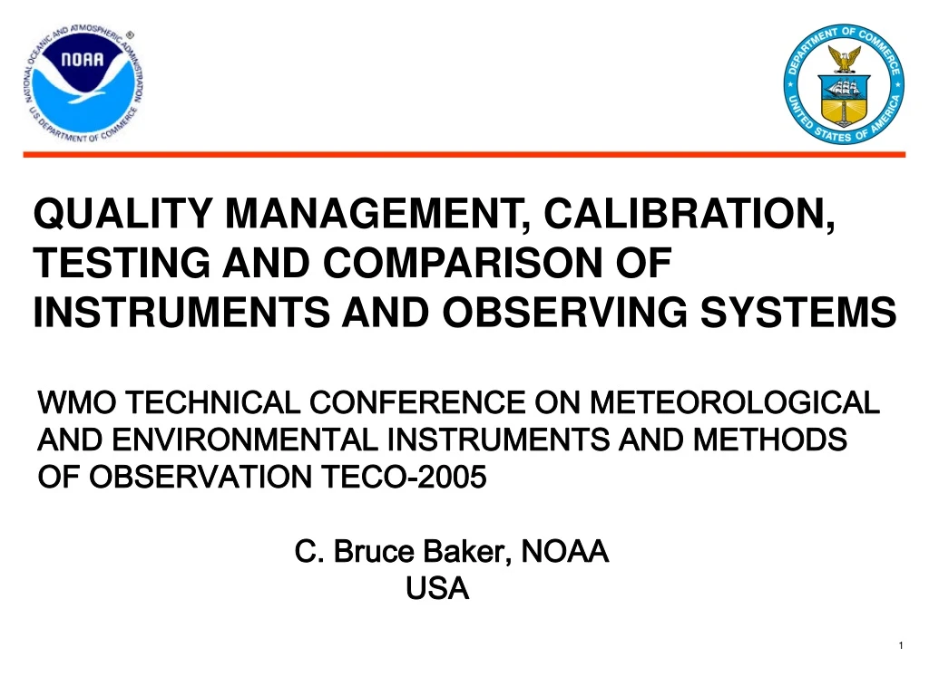PPT - QUALITY MANAGEMENT, CALIBRATION, TESTING AND COMPARISON OF ...