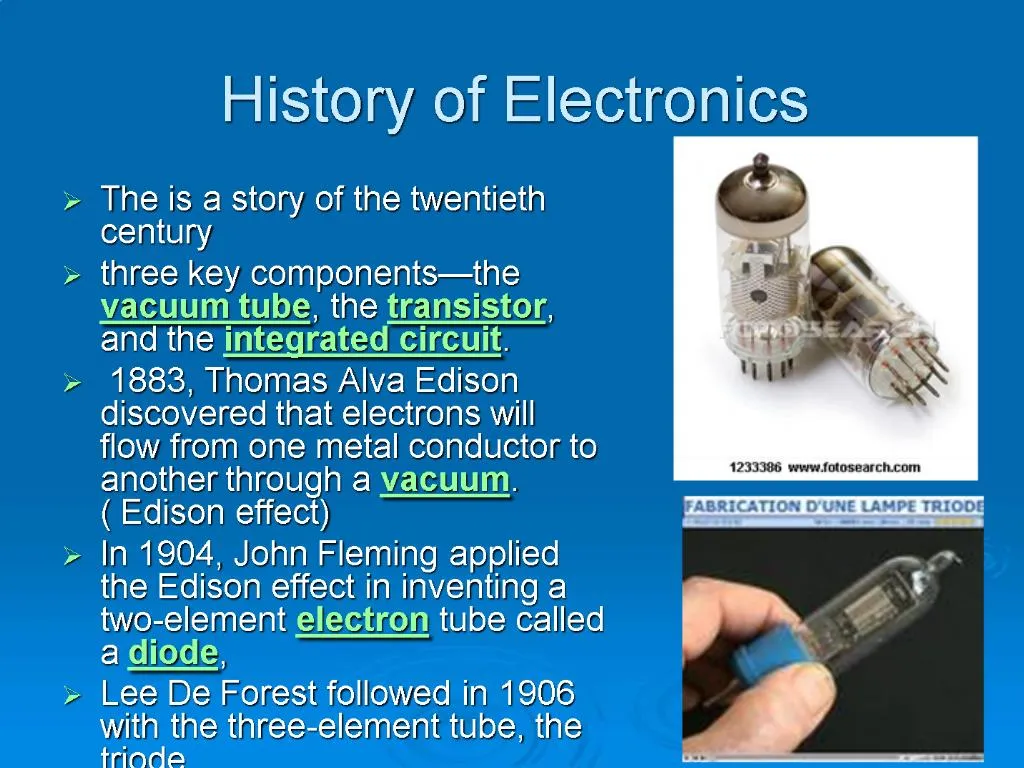 PPT - History of Electronics PowerPoint Presentation, free download ...