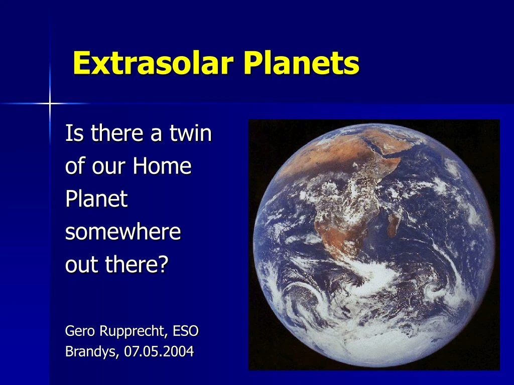 PPT - Extrasolar Planets PowerPoint Presentation, free download - ID ...