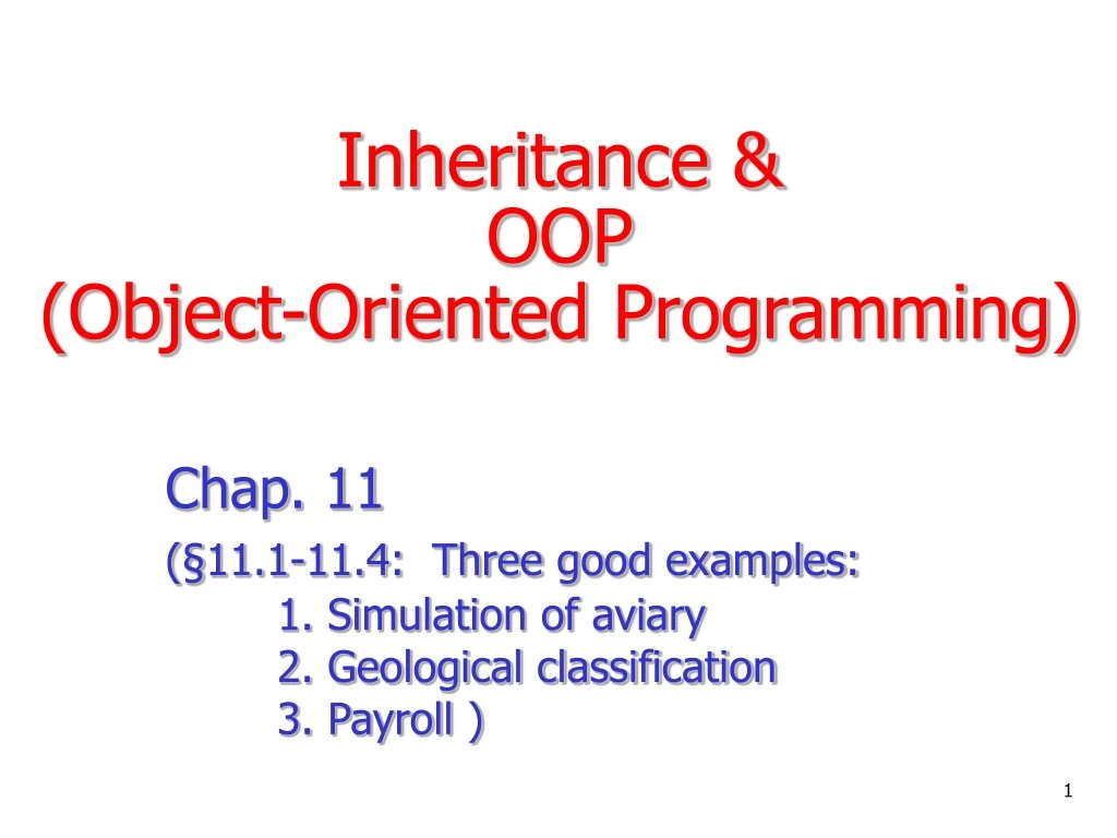 Ppt Inheritance And Oop Object Oriented Programming Powerpoint Presentation Id8748507