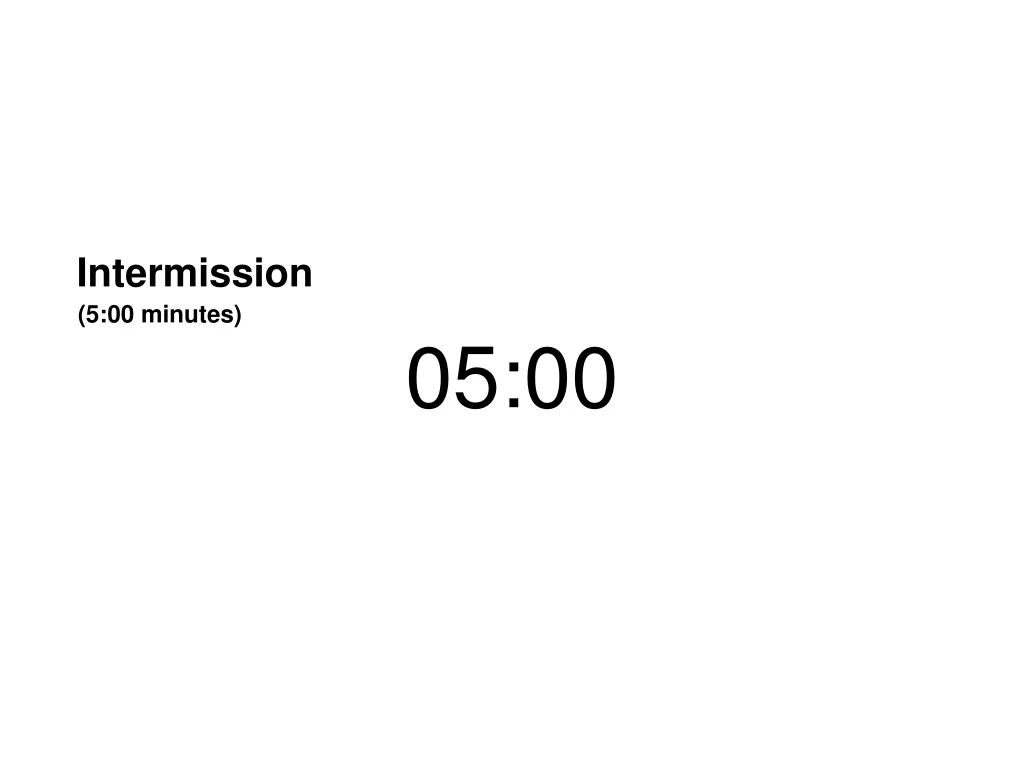 PPT - Intermission PowerPoint Presentation, free download - ID:8750167