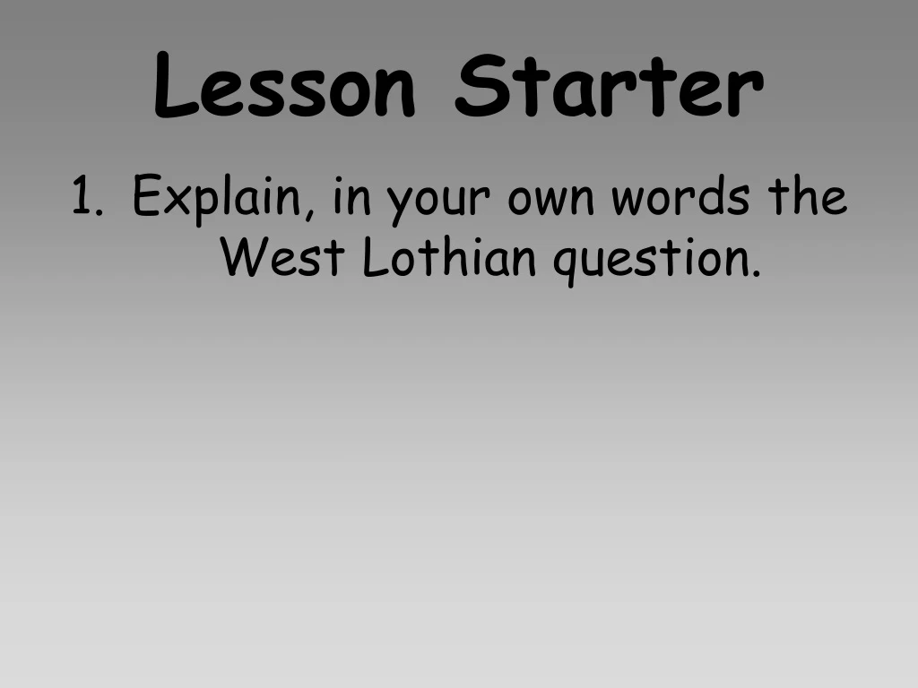 PPT - Lesson Starter PowerPoint Presentation, free download - ID:8752538
