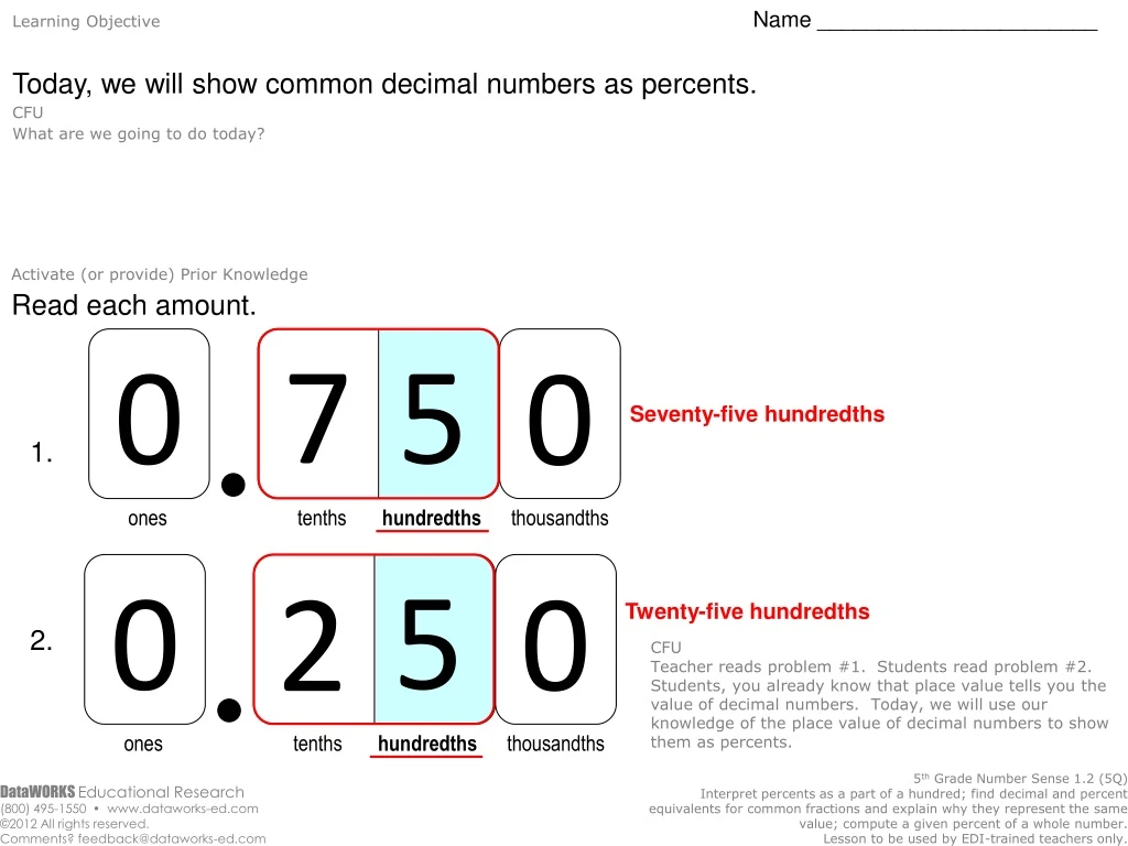 PPT - Learning Objective Name _______________________ PowerPoint ... PPT - Learning Objective Name _______________________ PowerPoint ...