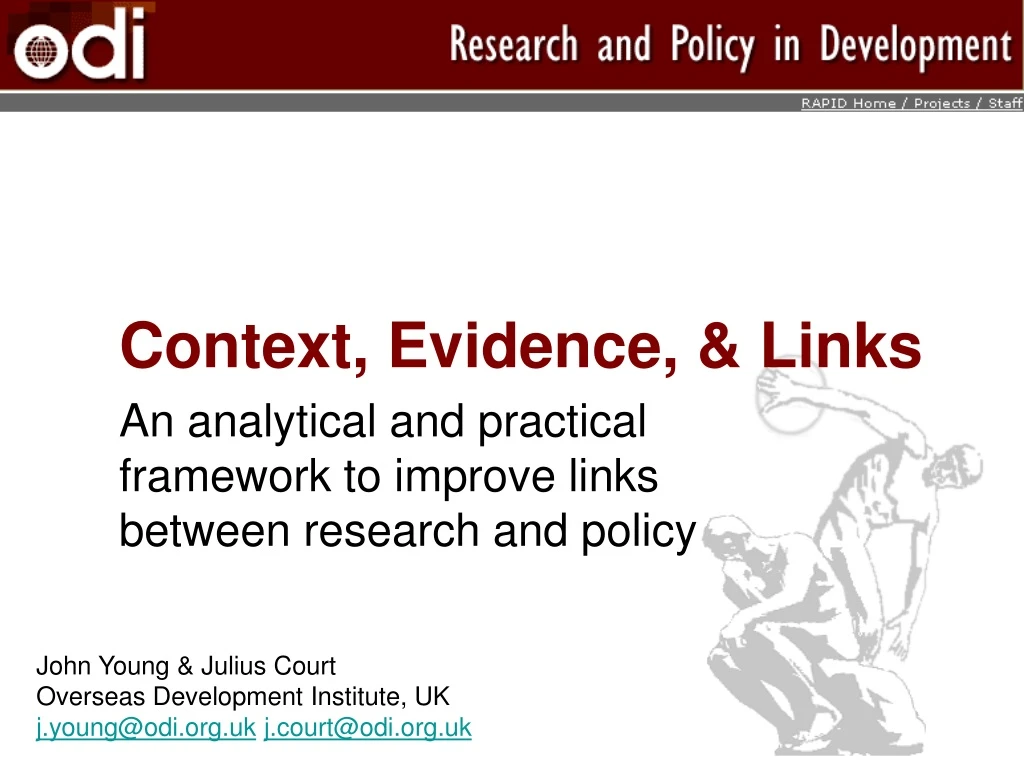PPT - Context, Evidence, & Links PowerPoint Presentation, free download ...