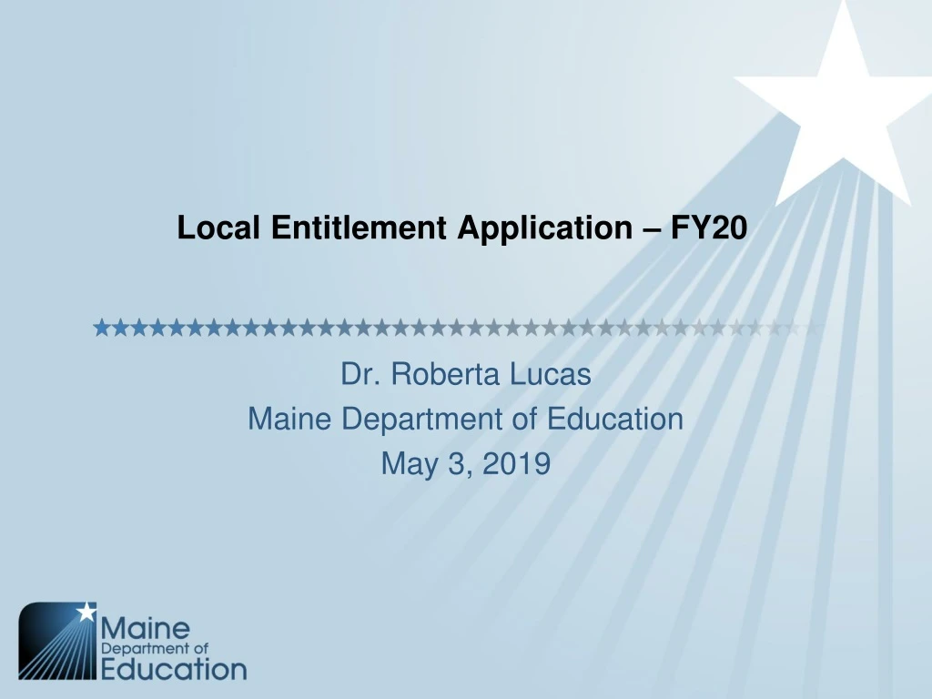 PPT - Local Entitlement Application – FY20 PowerPoint Presentation ...