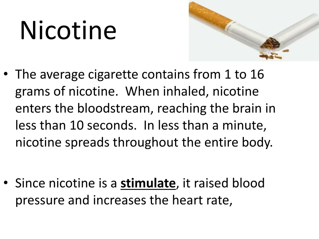 PPT - Nicotine PowerPoint Presentation, free download - ID:8762302