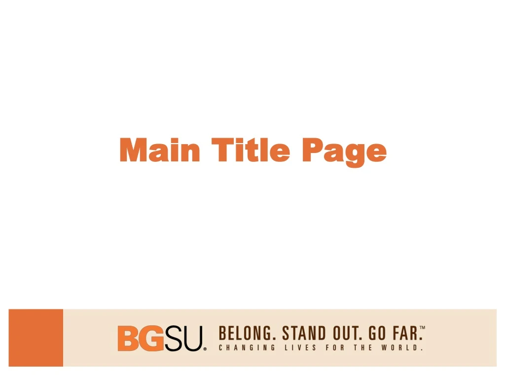 PPT - Main Title Page PowerPoint Presentation, free download - ID:8763388