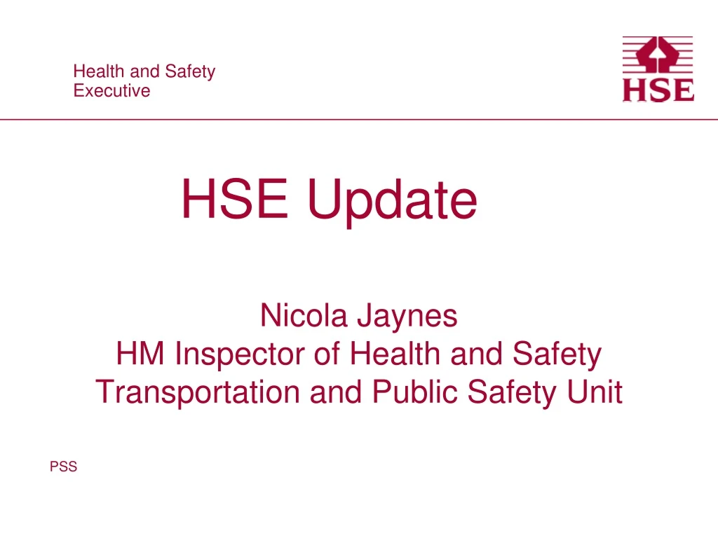 PPT - HSE Update PowerPoint Presentation, free download - ID:8764619