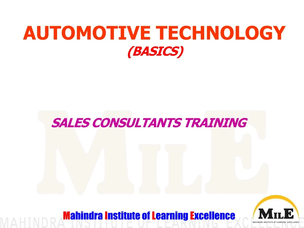 PPT - AUTOMOTIVE TECHNOLOGY (BASICS) PowerPoint Presentation, free ...