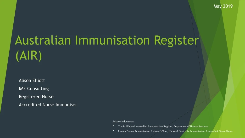 PPT - Australian Immunisation Register (AIR) PowerPoint Presentation ...