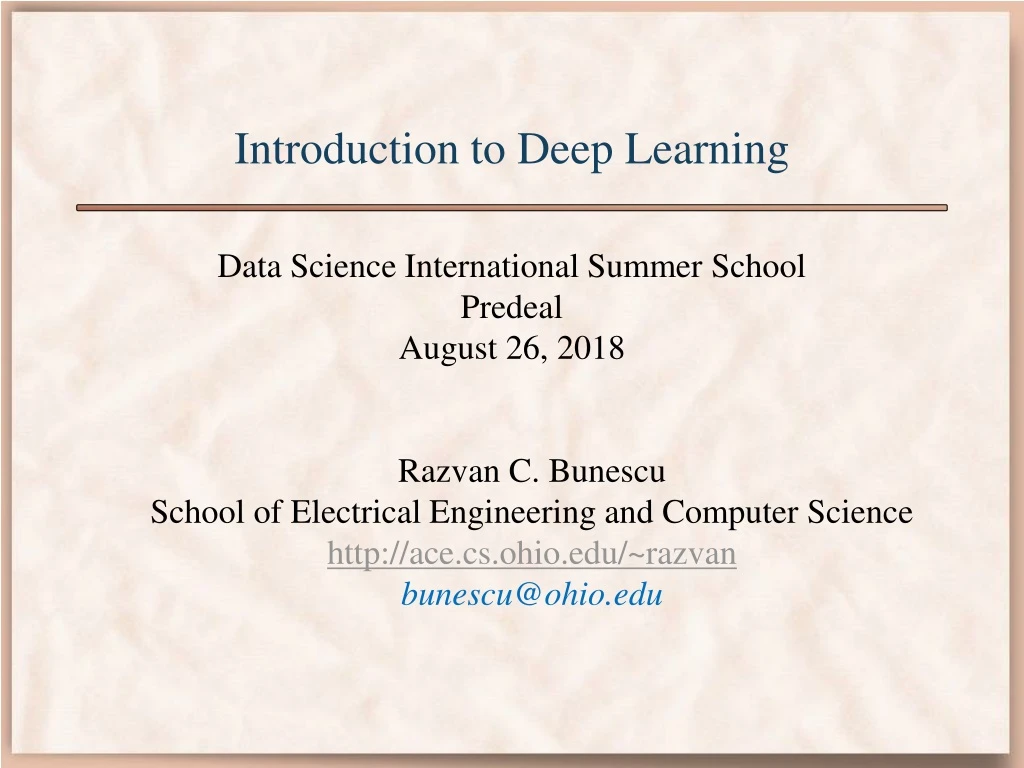 PPT - Introduction to Deep Learning PowerPoint Presentation, free ...