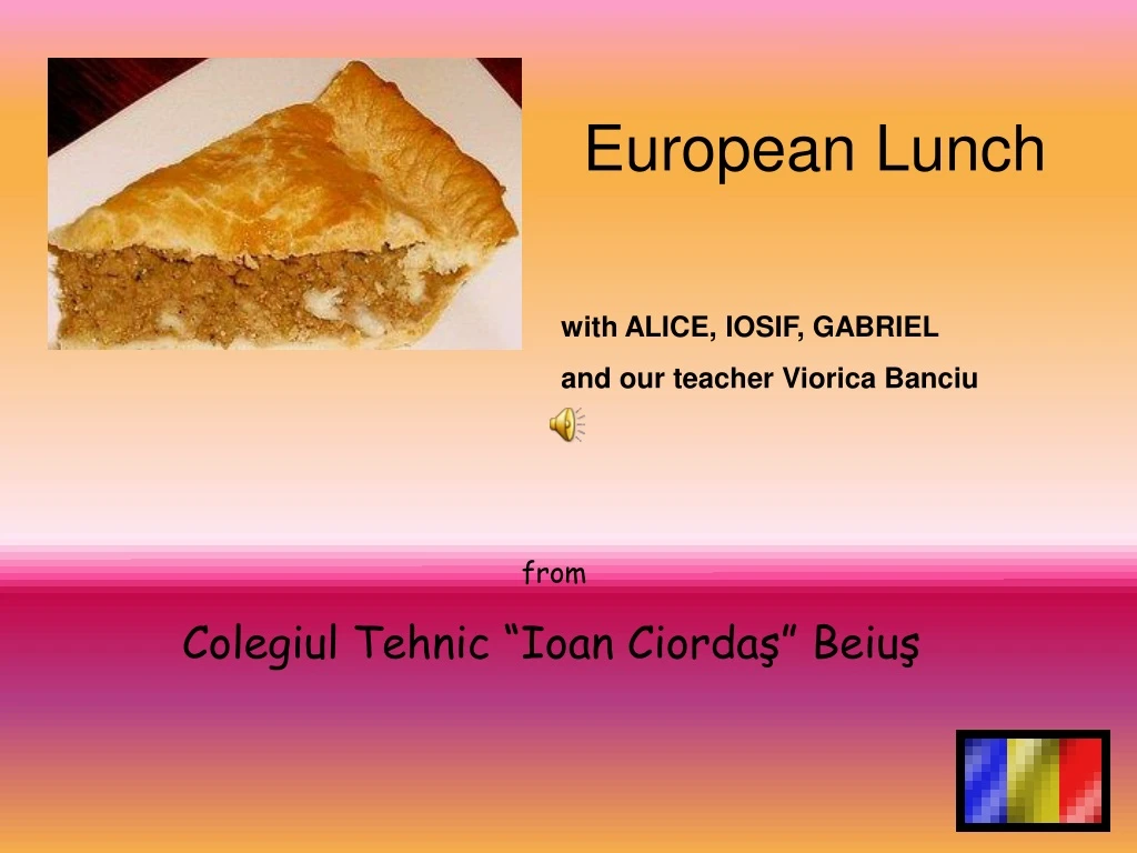 PPT - European Lunch PowerPoint Presentation, free download - ID:8770560