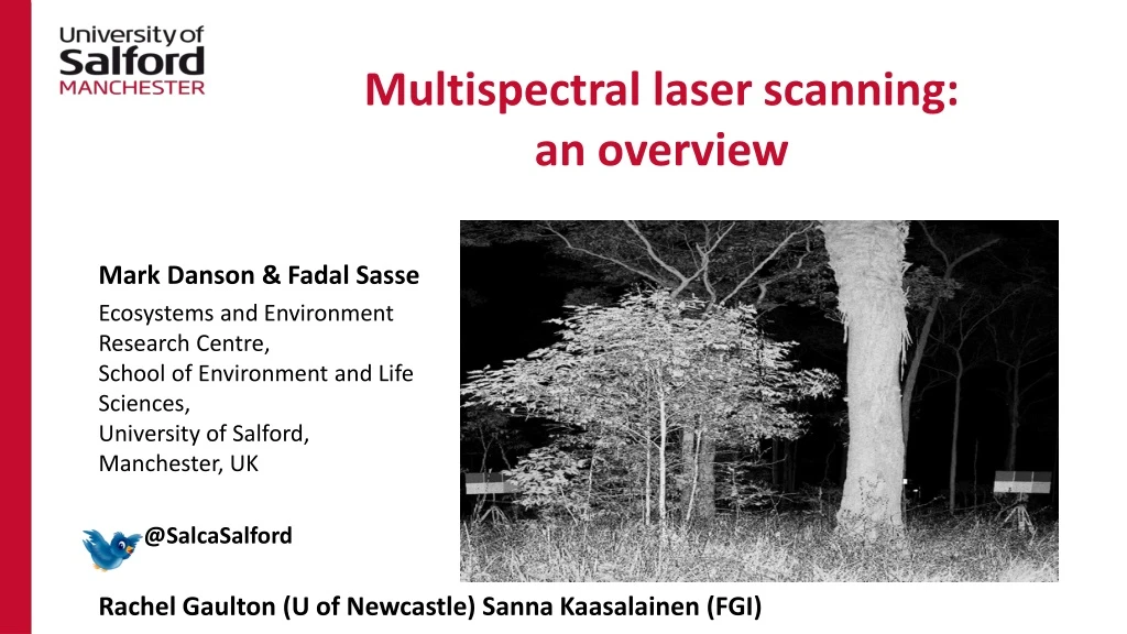 PPT - Multispectral laser scanning: an overview PowerPoint Presentation ...