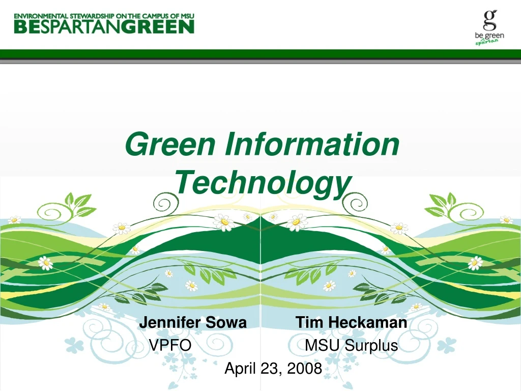 PPT - Green Information Technology PowerPoint Presentation, free ...