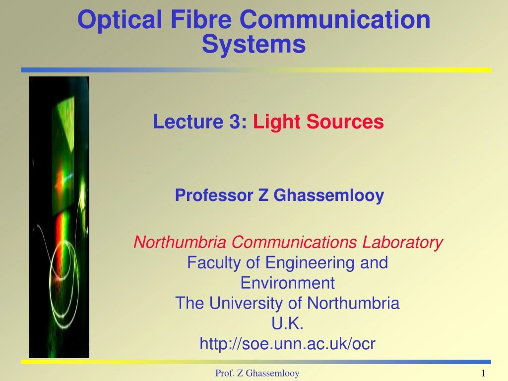 PPT - Optical Fibre Communication Systems PowerPoint Presentation, free ...