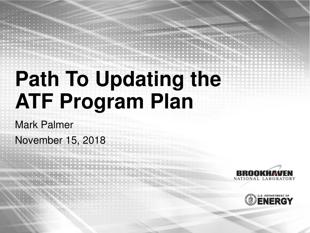 PPT - Path To Updating the ATF Program Plan PowerPoint Presentation ...