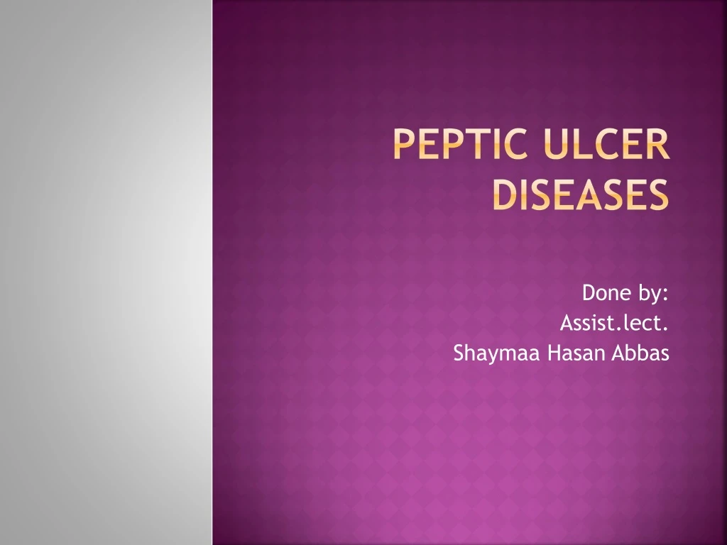 PPT - Peptic ulcer diseases PowerPoint Presentation, free download - ID ...