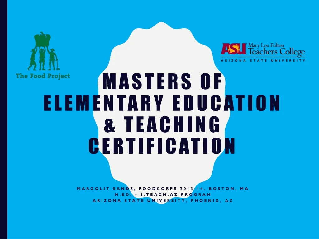 PPT - masters of elementary education & teaching certification ...