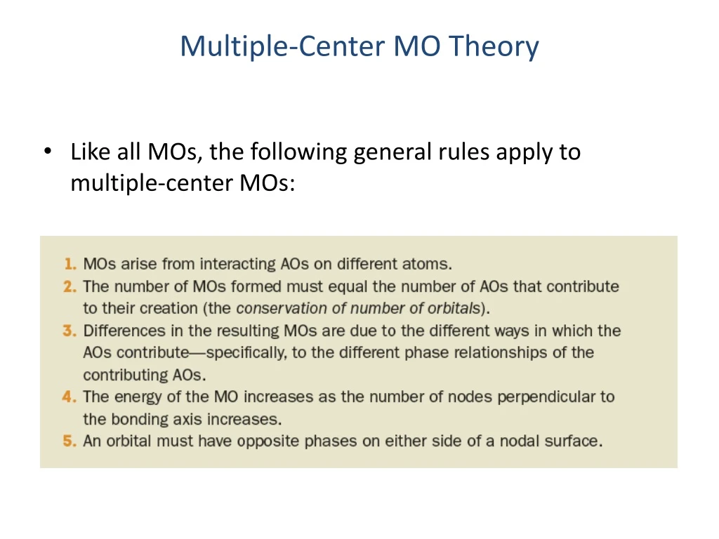 PPT - Multiple-Center MO Theory PowerPoint Presentation, free download ...