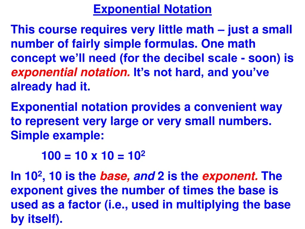 PPT - Exponential Notation PowerPoint Presentation, free download - ID:8780507