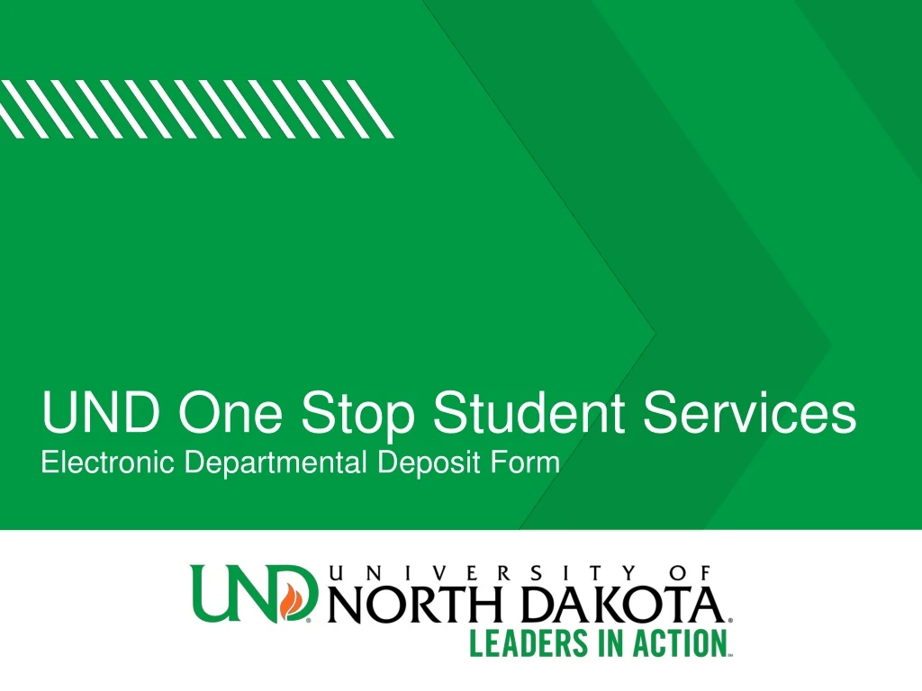 PPT - UND One Stop Student Services PowerPoint Presentation, free ...