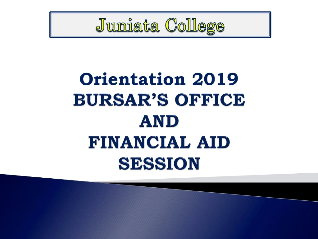 PPT - BURSAR’S OFFICE AND FINANCIAL AID SESSION PowerPoint Presentation ...